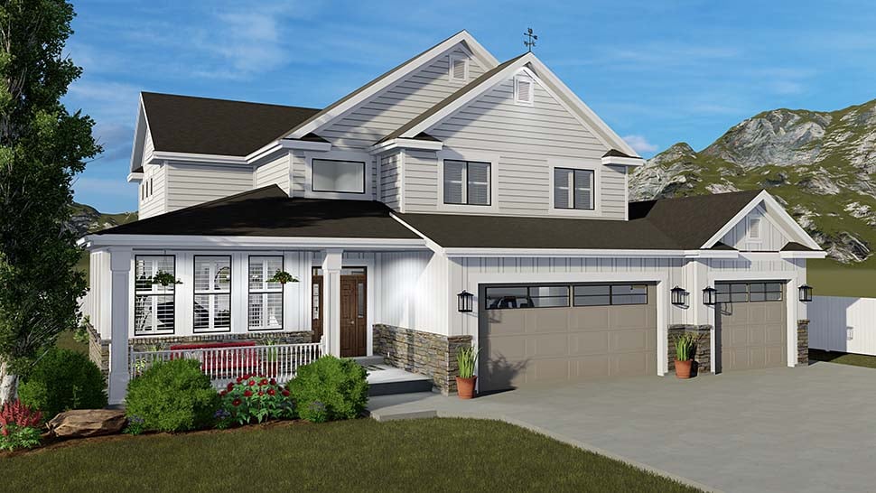 Plan 83613 | Country, Farmhouse, New American, Traditional House with 3 ...