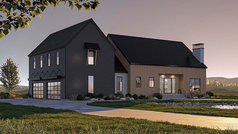 Plan 84953 | Barndominium, Contemporary, Farmhouse House with 4 Bed, 4 ...