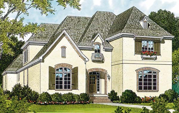 Plan 85436 | European House with 4 Bed, 4 Bath, 2 Car