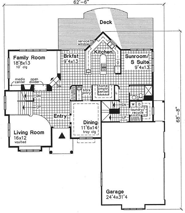 Plan 88216 | Traditional House with 4 Bed, 4 Bath, 3 Car