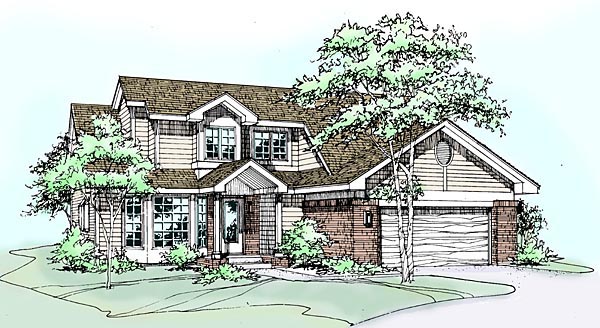 Plan 88478 | Traditional House with 2 Bed, 3 Bath, 2 Car