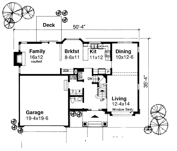 Plan 88479 | Traditional House with 3 Bed, 3 Bath, 2 Car