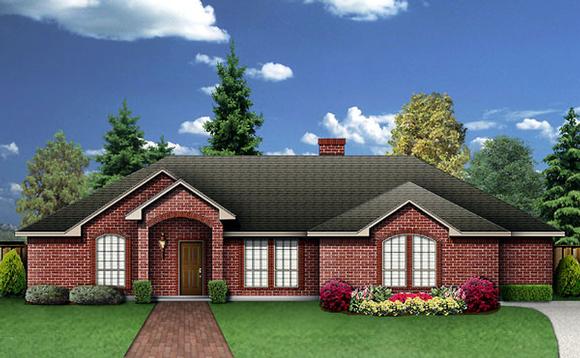 Plan 89944 | Traditional House with 4 Bed, 3 Bath, 2 Car
