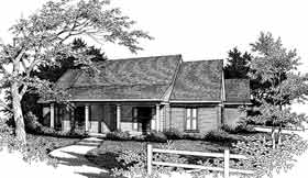 Plan 93028 | Country, Ranch House with 3 Bed, 2 Bath, 2 Car