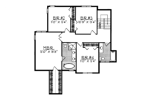 Plan 93184 | Country House with 4 Bed, 3 Bath, 3 Car
