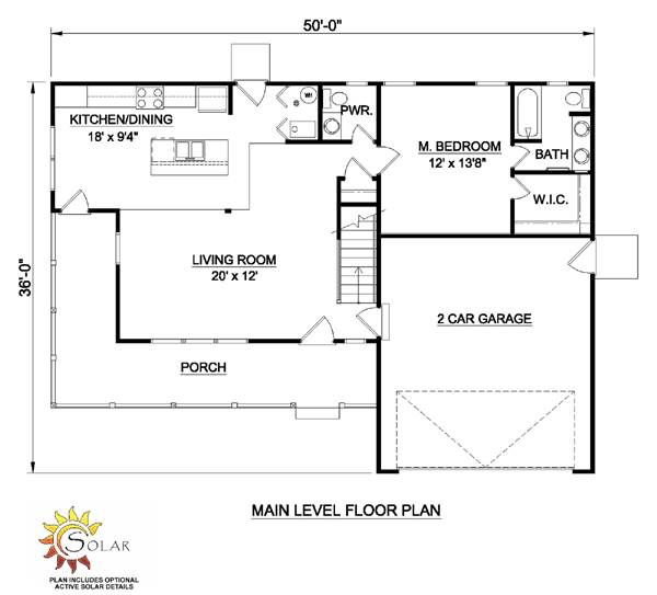 Plan 94441 | Country House with 4 Bed, 3 Bath, 2 Car