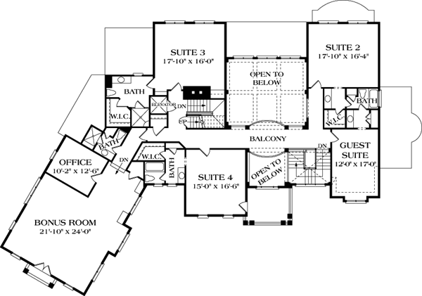 Plan 96900 | Mediterranean House with 6 Bed, 9 Bath, 3 Car
