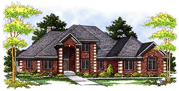 Plan 97378 | Traditional House with 3 Bed, 3 Bath, 3 Car
