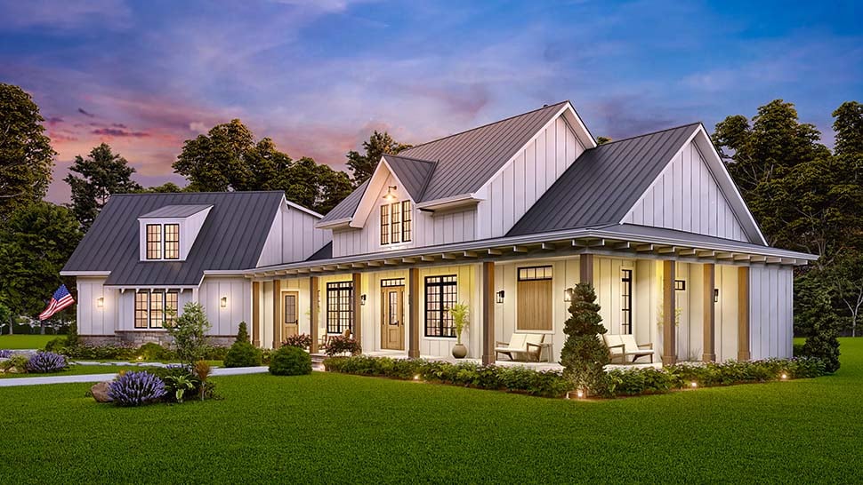 Plan 97650 | Country, Craftsman, Farmhouse House with 3 Bed, 3 Bath, 2 Car