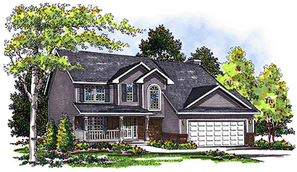 Plan 99129 | Country House with 4 Bed, 3 Bath, 2 Car