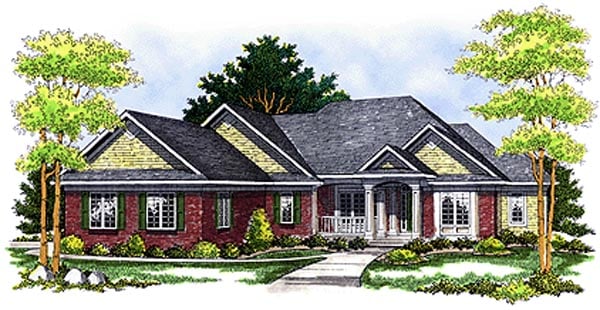 Plan 99199 | European, Tudor House with 4 Bed, 3 Bath, 3 Car