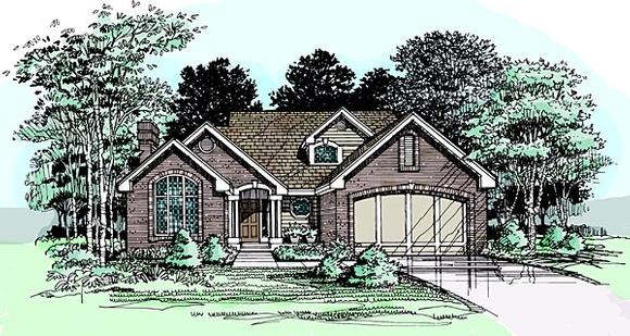 Plan 99358 | Traditional House with 3 Bed, 3 Bath, 2 Car