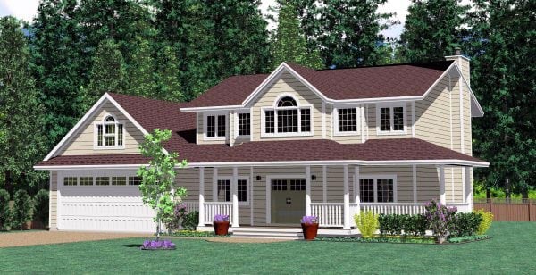 Plan 99999 | Colonial House with 4 Bed, 3 Bath, 2 Car